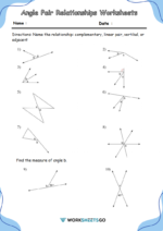 Angle Pair Relationships Worksheets | WorksheetsGO