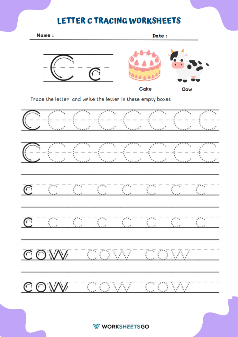 Tracing Lines and Curves Worksheets | WorksheetsGO