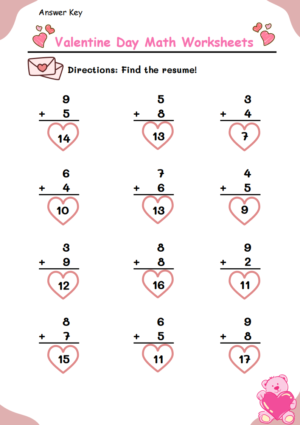Valentine’s Day Math Worksheets | WorksheetsGO