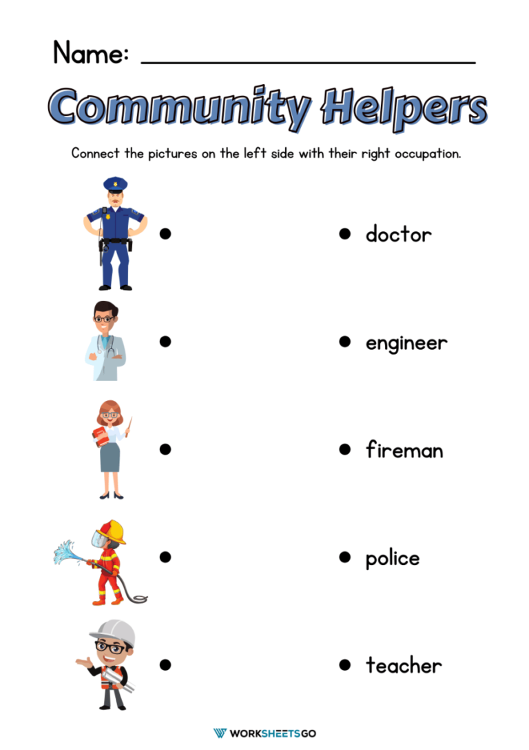 Community Helpers Flash Cards | WorksheetsGO