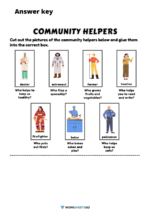 Community Helpers Flash Cards | WorksheetsGO
