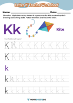 Lower Case K Tracing Worksheets | WorksheetsGO
