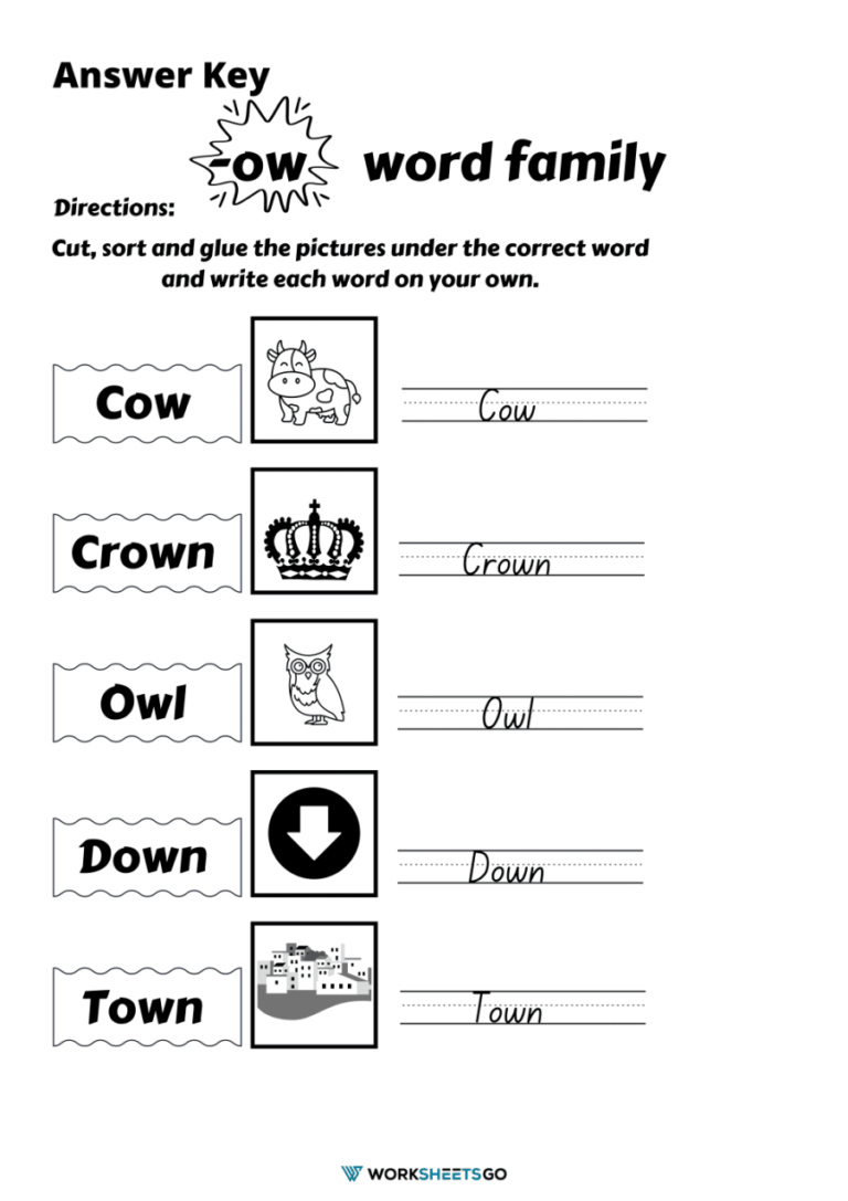 OW And OU Worksheets | WorksheetsGO